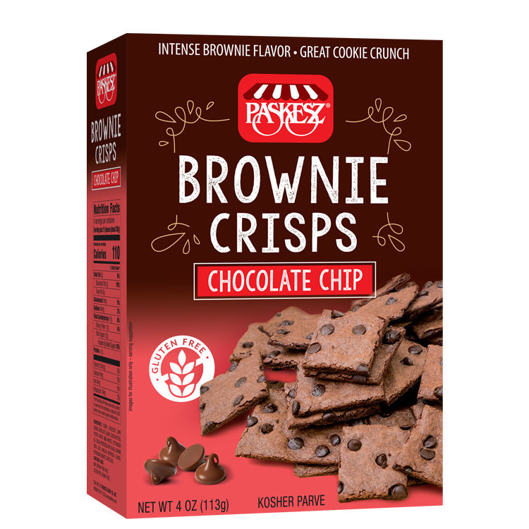 Paskesz Brownie crisps Chocolate Chip – The Gluten Free Shoppe