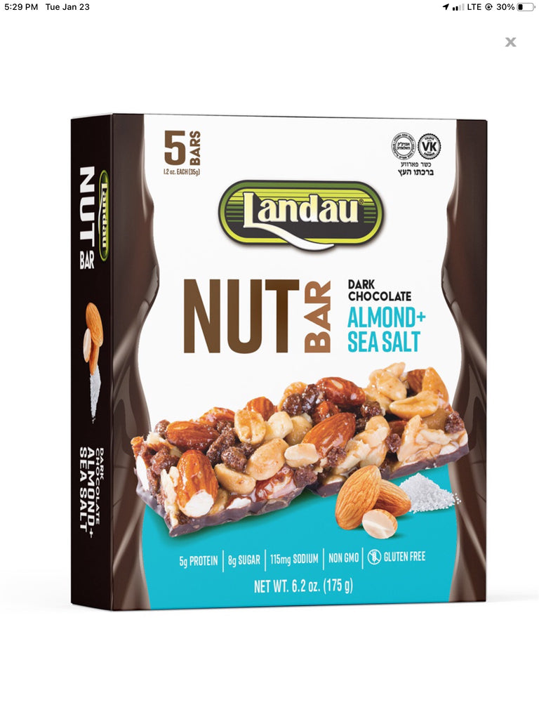 Landau Gluten Free Nut Bars Dark Chocolate Almond & sea Salt – The ...