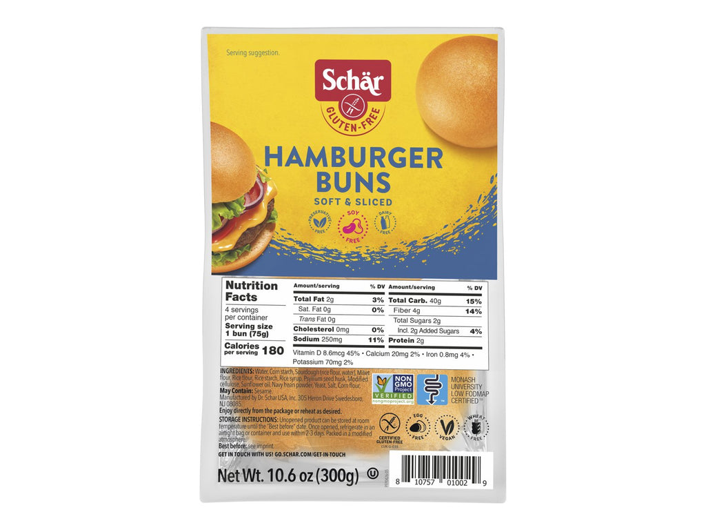 Schar Hamburger Buns – The Gluten Free Shoppe